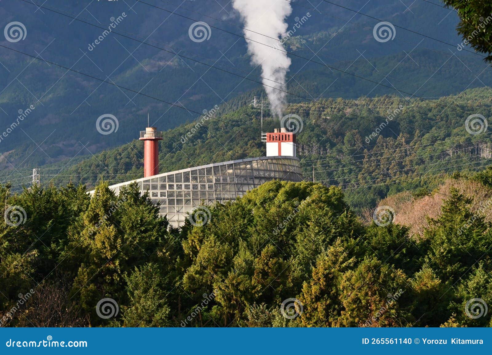 The Smoke Coming Out of the Chimney of a Garbage Incinerator. Stock ...