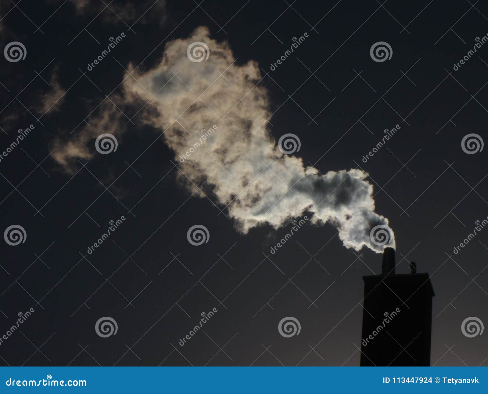 Smoke Coming Out of a Chimney Stack Stock Photo - Image of stack ...