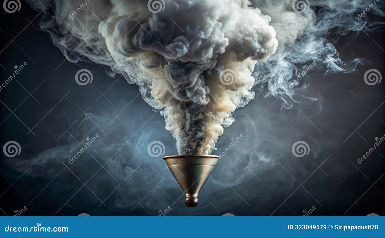 Smoke Coming Out of the Textile Funnel Air Pollution Creative AI Stock ...