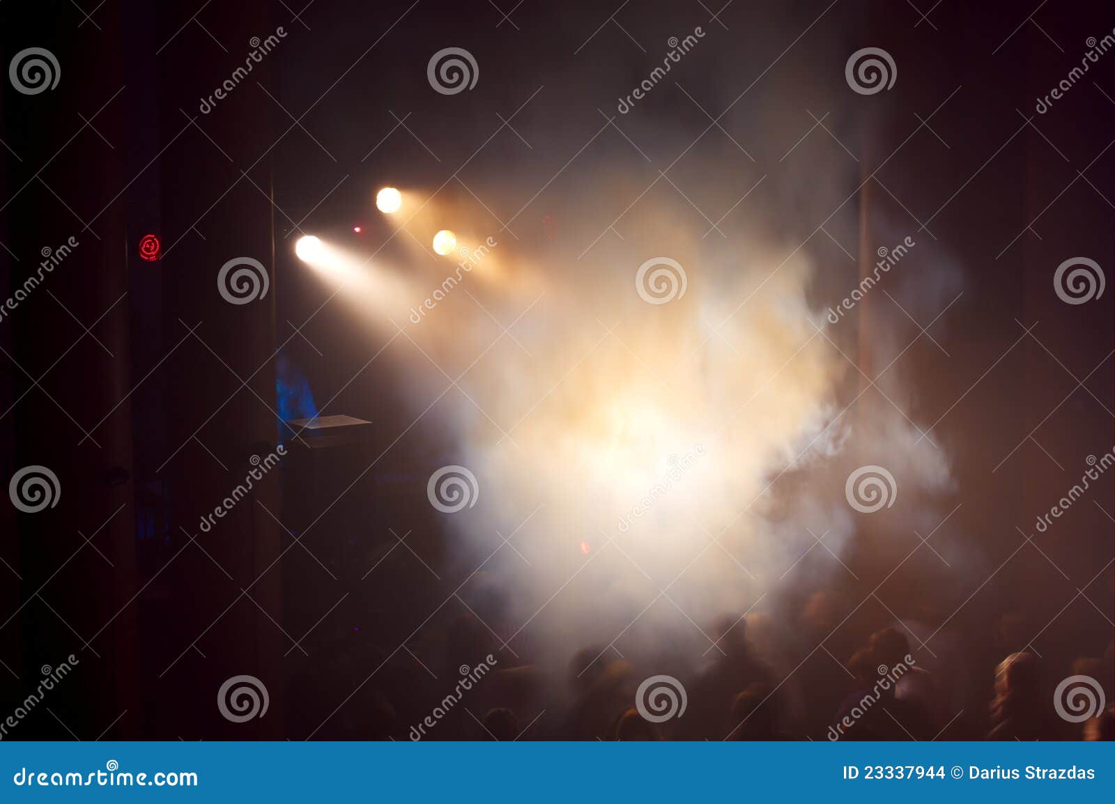 Smoke, Concert and Crowd of People Stock Photo - Image of crowd ...