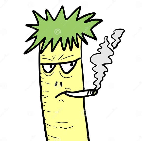 Smoke crazy stock vector. Illustration of tired, funny - 29115575