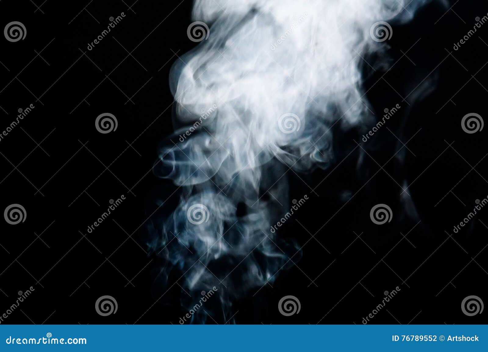 Smoke in the Dark stock photo. Image of night, mystic - 76789552