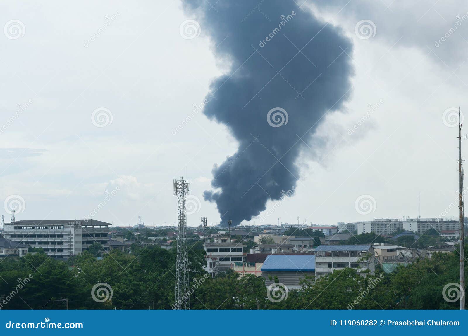 The Smoke that is Destroying Stock Photo - Image of smoke, incinerator ...