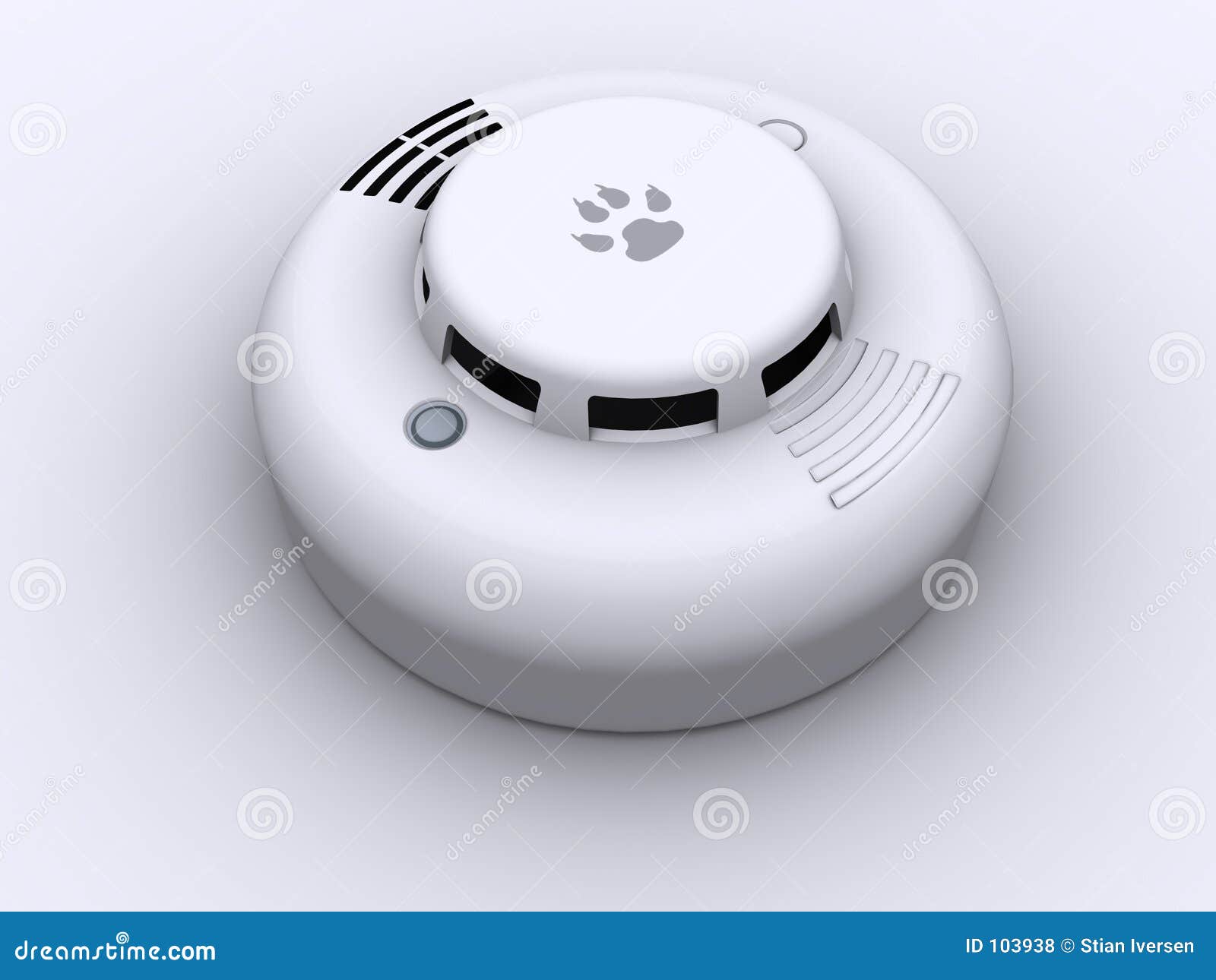 Smoke detector stock illustration. Illustration of sensor - 103938