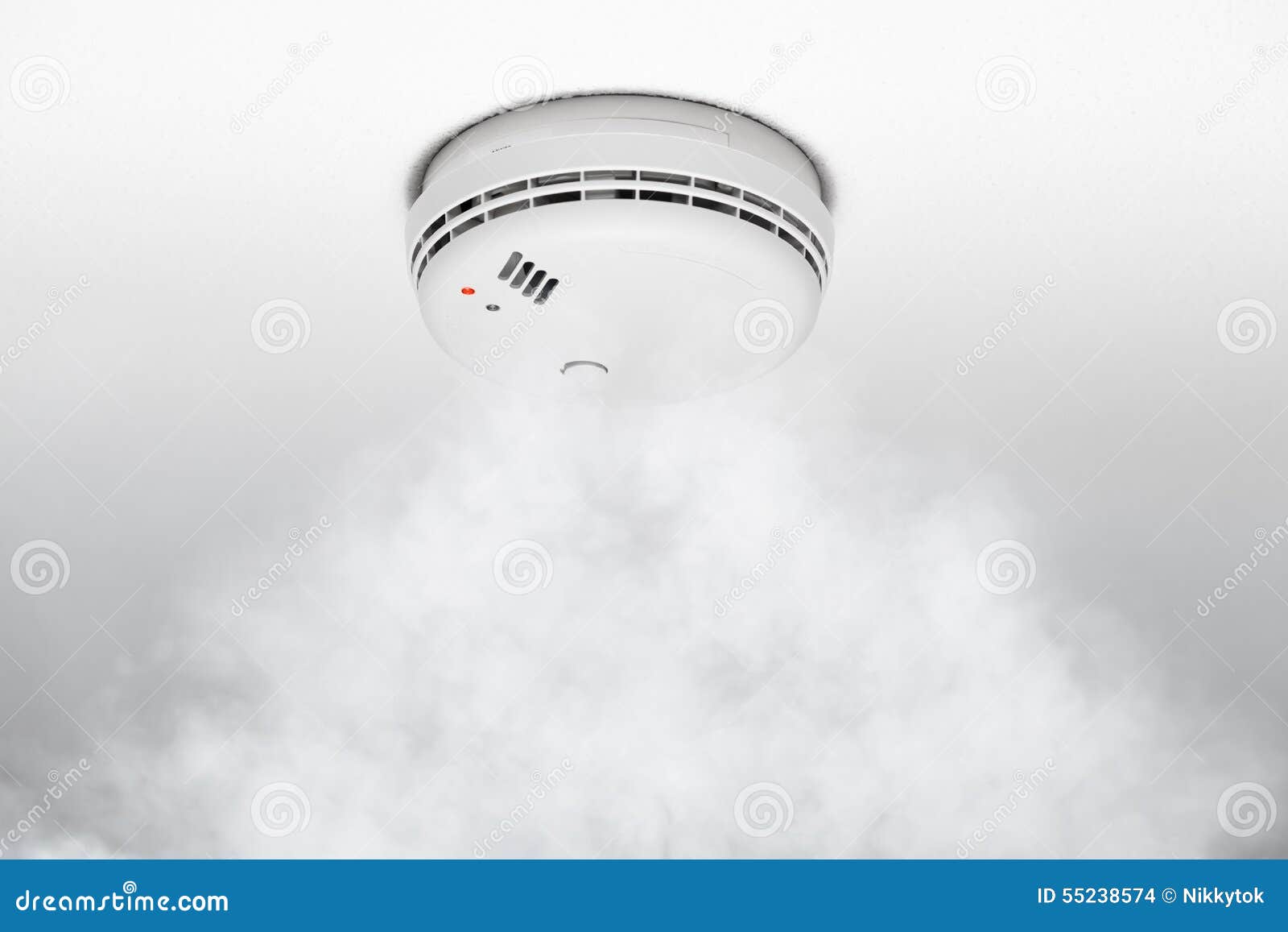 Smoke Detector of Fire Alarm in Action Stock Photo - Image of fire ...