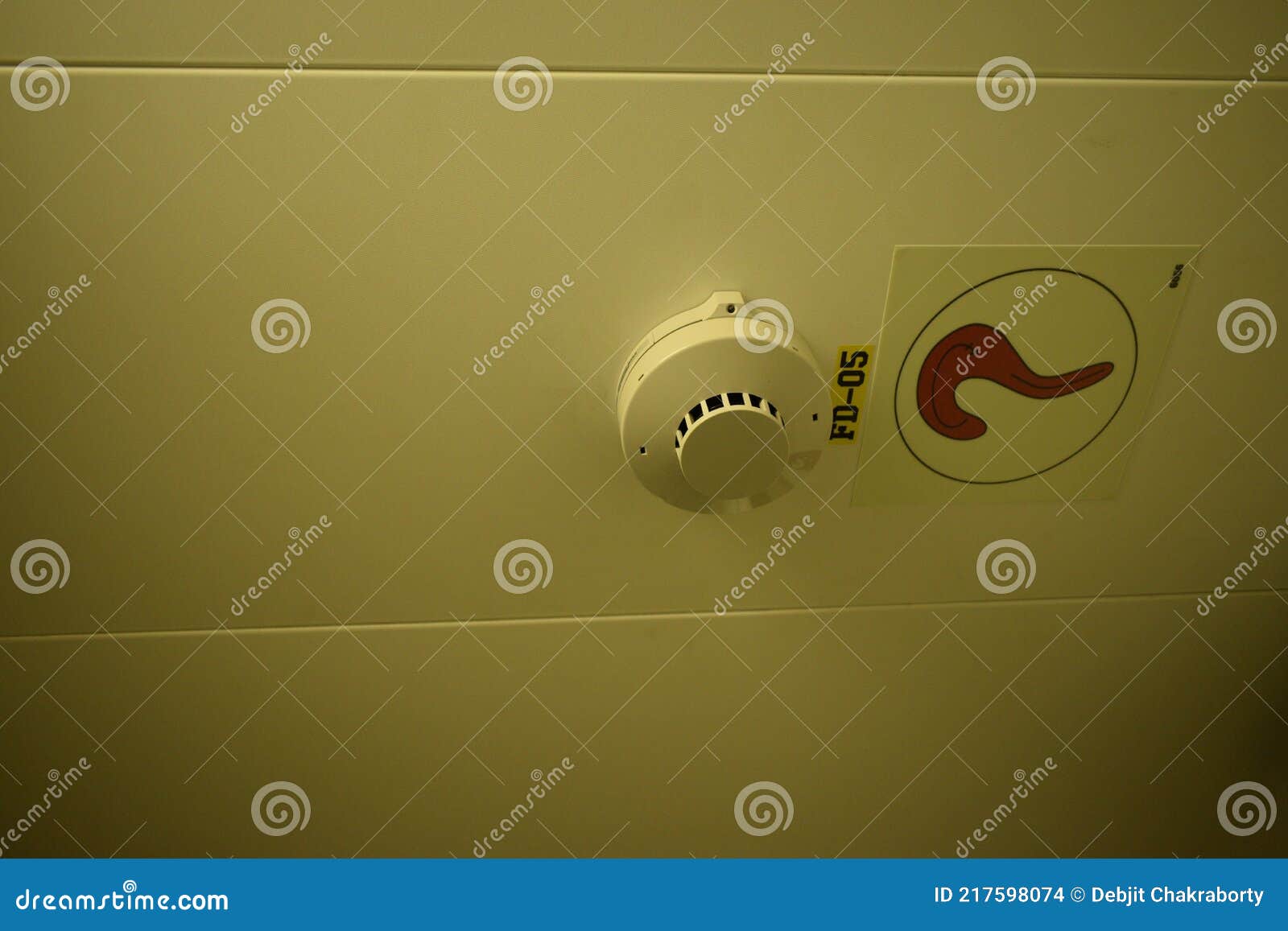 Smoke Detector Fitted with Sign Stock Photo - Image of number, line ...