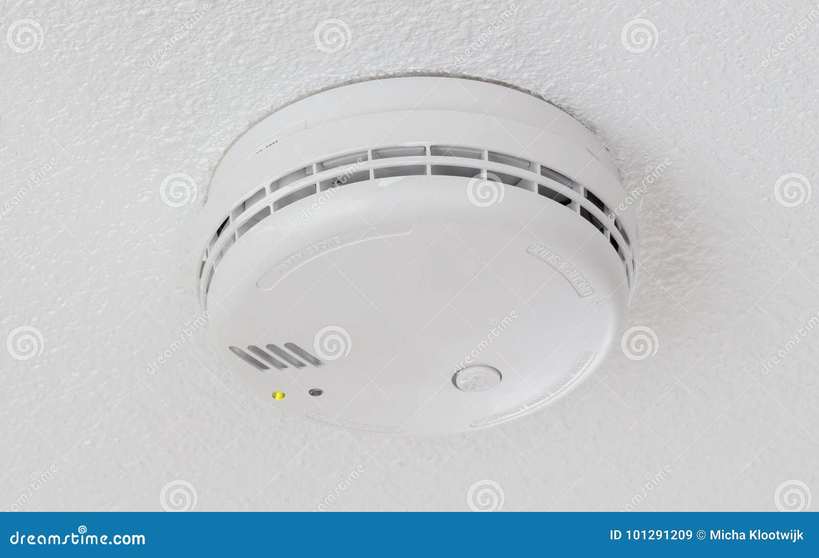 Smoke Detector Hanging on a Ceiling Stock Image - Image of equipment ...