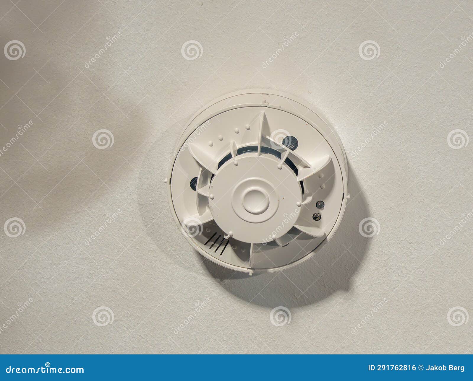 The Smoke Detector is Installed on the Ceiling and Smoke Rises ...