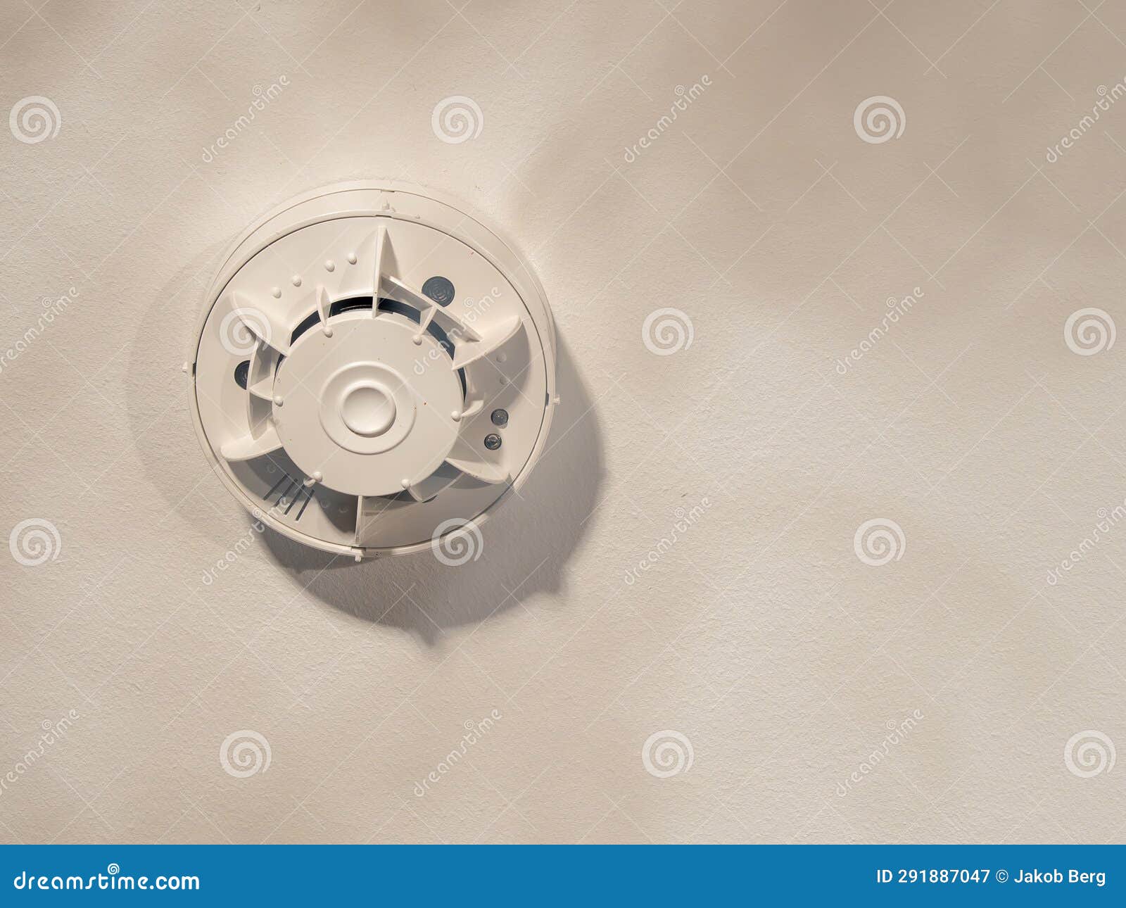 The Smoke Detector is Installed on the Ceiling and Smoke Rises ...