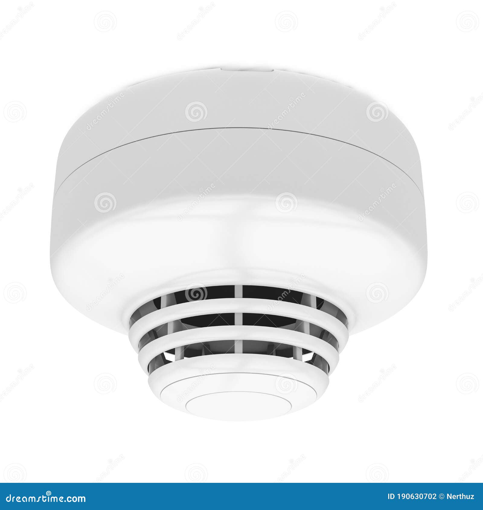 Smoke Detector Isolated stock illustration. Illustration of carbon ...