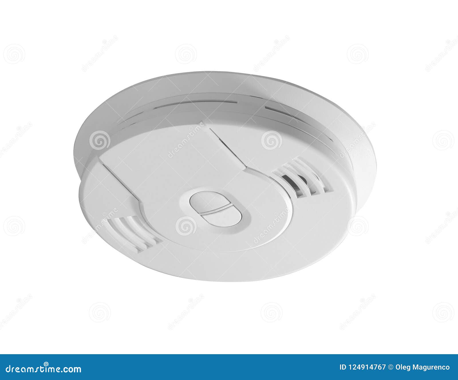 Smoke Detector Isolated on White Stock Image - Image of ignition, house ...