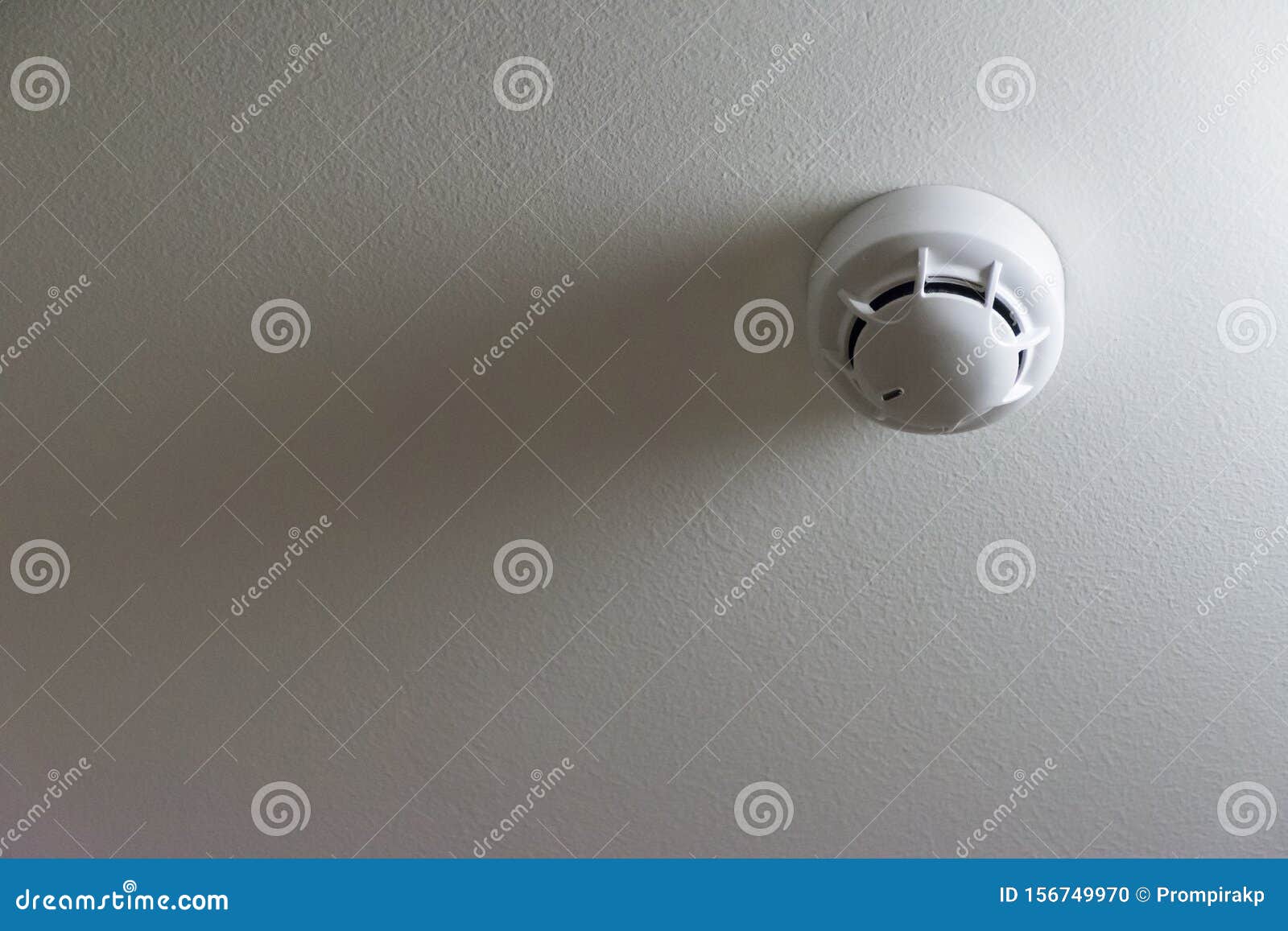 Smoke Detector Mounted on Ceiling of the Building Stock Photo - Image ...