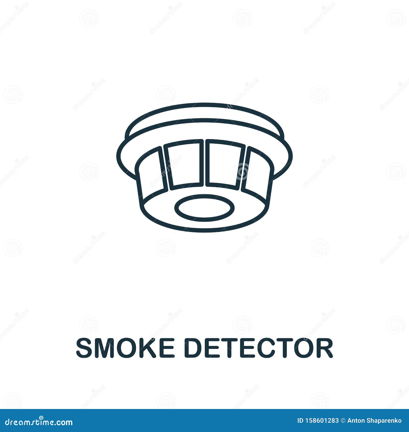 Smoke Detector Outline Icon Thin Line Concept Element From Fire Safety
