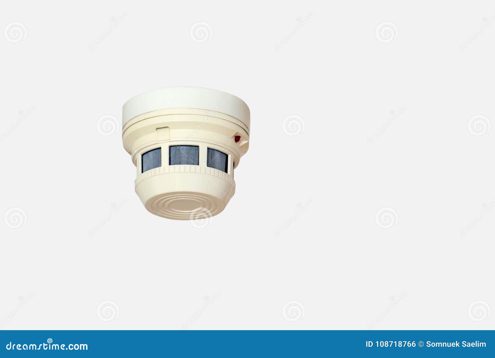 Smoke Detector and Pendent Fire Sprinkler on a Ceiling,fire Emergency ...