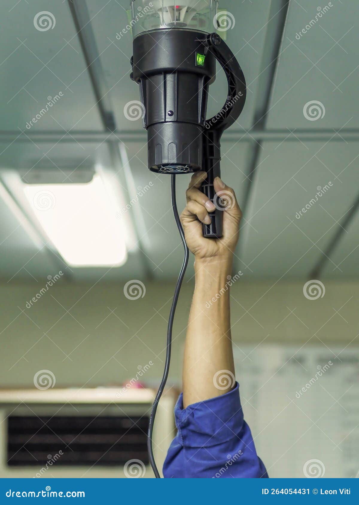 Smoke Detector Tests System Fire Alarm. on a Ship Stock Image - Image ...