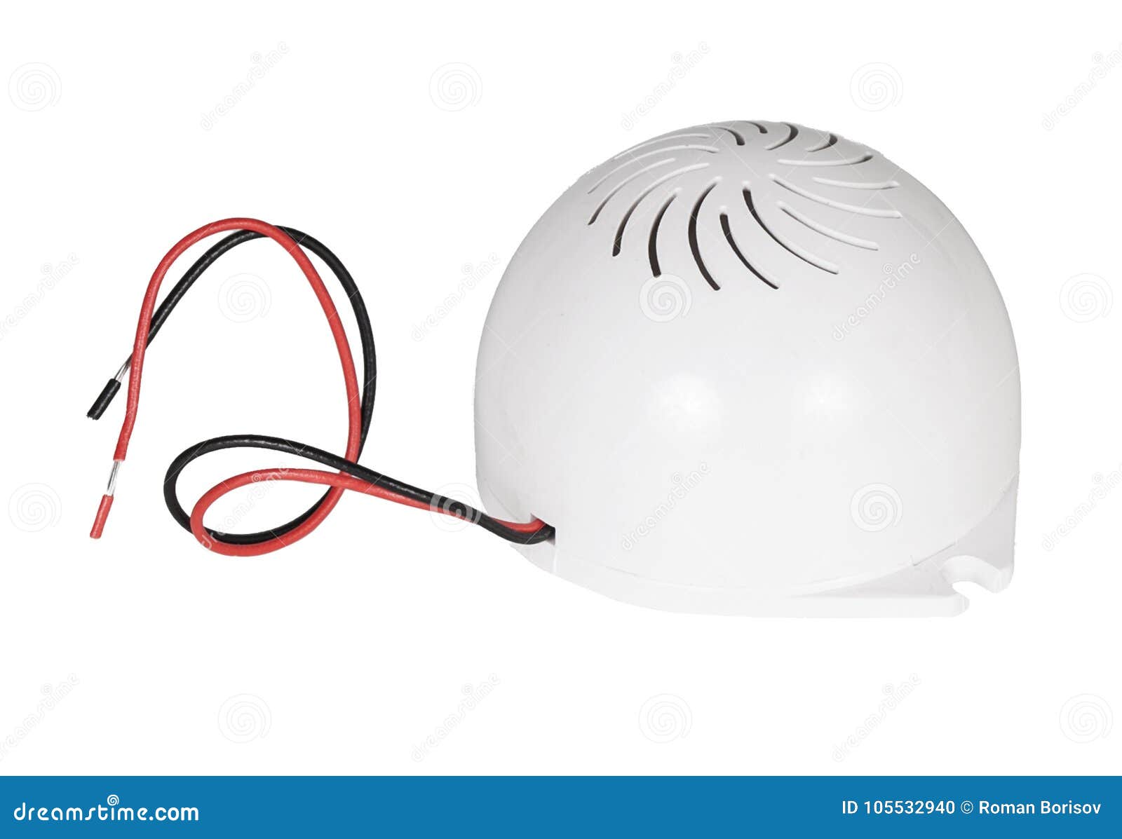 Smoke Detector on White Background Stock Photo - Image of firesafety ...