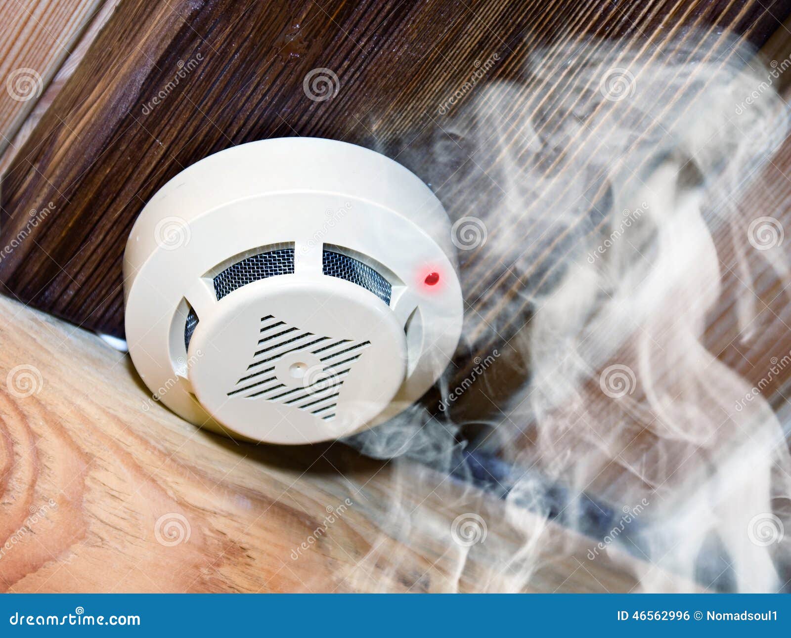 Smoke detector stock photo. Image of indoors, mechanism - 46562996