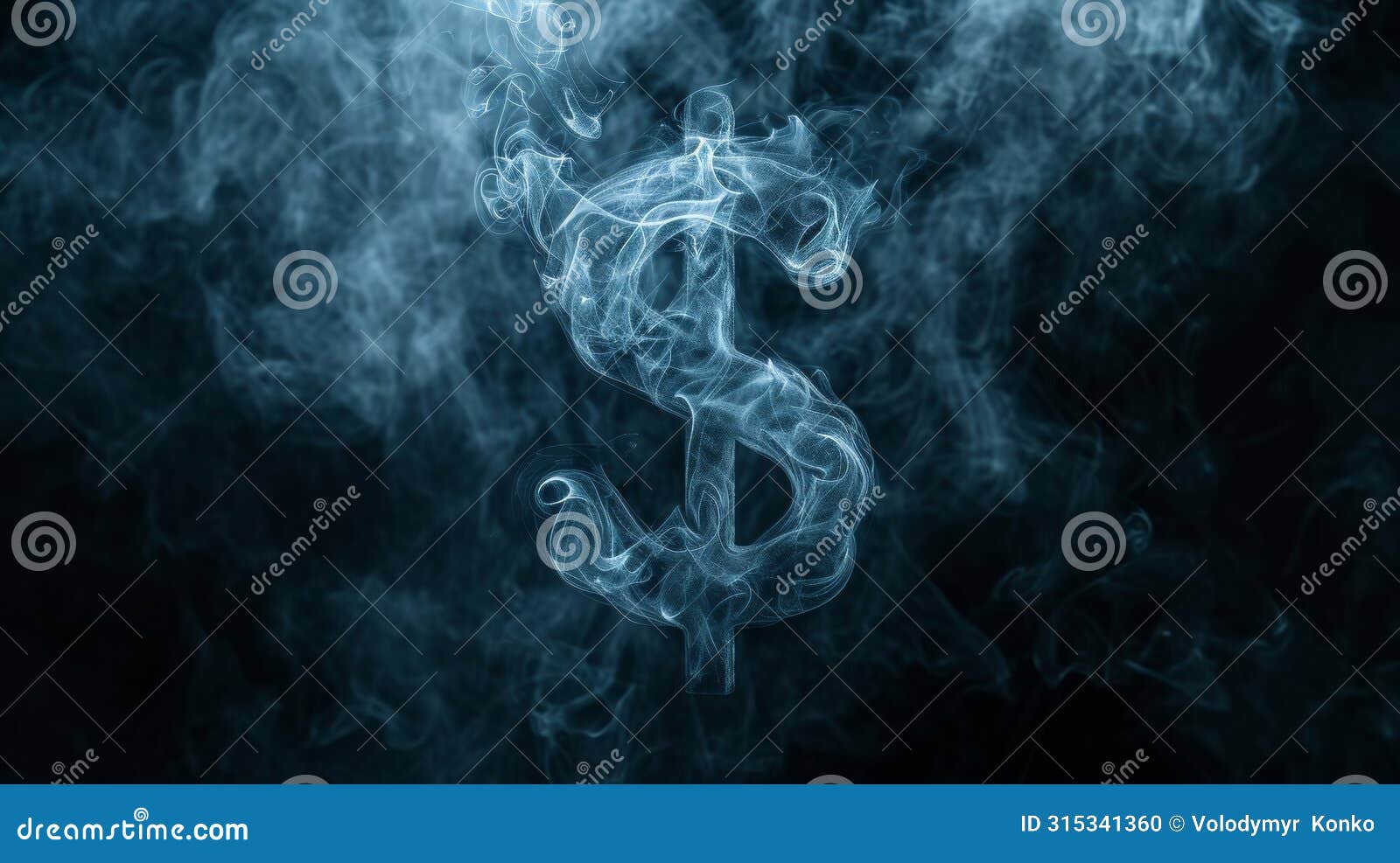 Smoke Dollar Sign on Black Background Stock Photo - Image of flowing ...