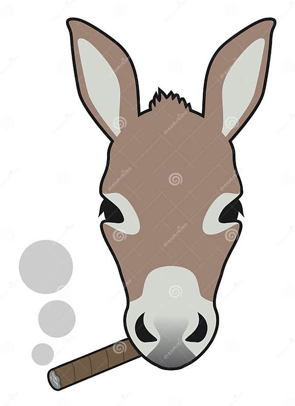 Smoke donkey stock vector. Illustration of smoking, fashion - 29640841