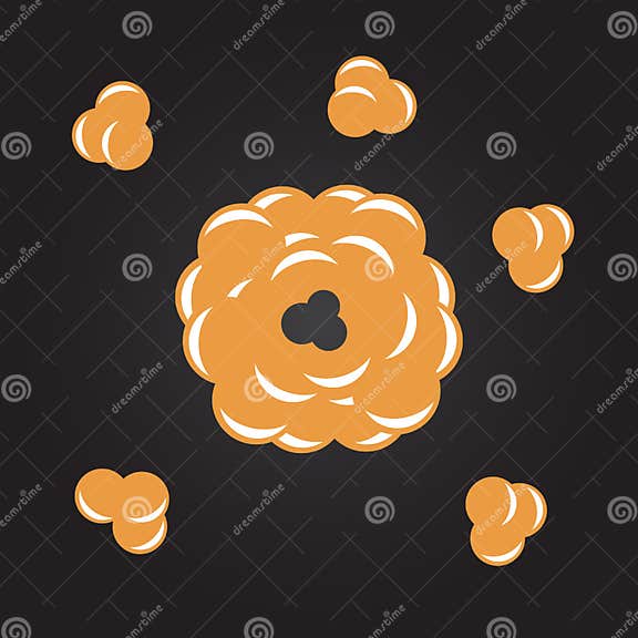 Smoke and Dust Explosion Cartoon Stock Illustration - Illustration of ...