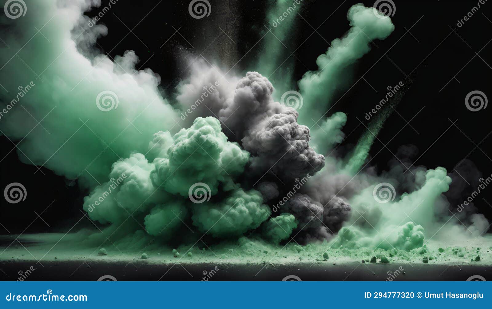 Smoke and Dust after a Powerful Explosion Generative Ai Stock ...