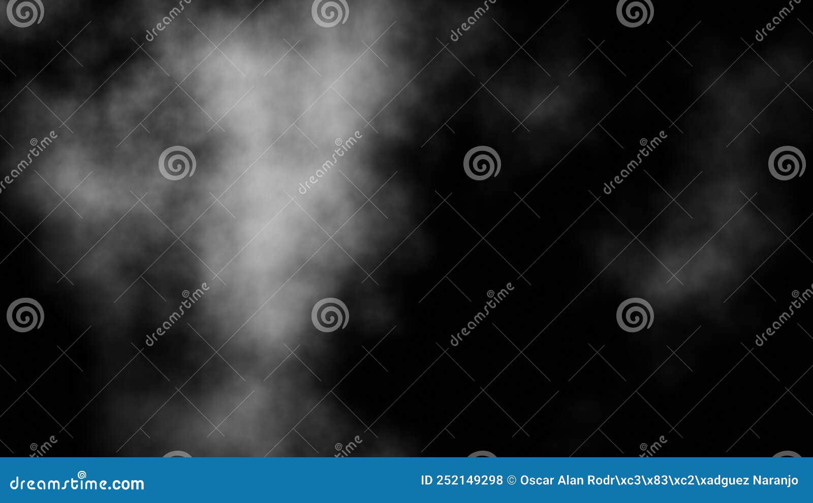 Smoke Effect on Black Background. White Steam on Black Background.3D ...