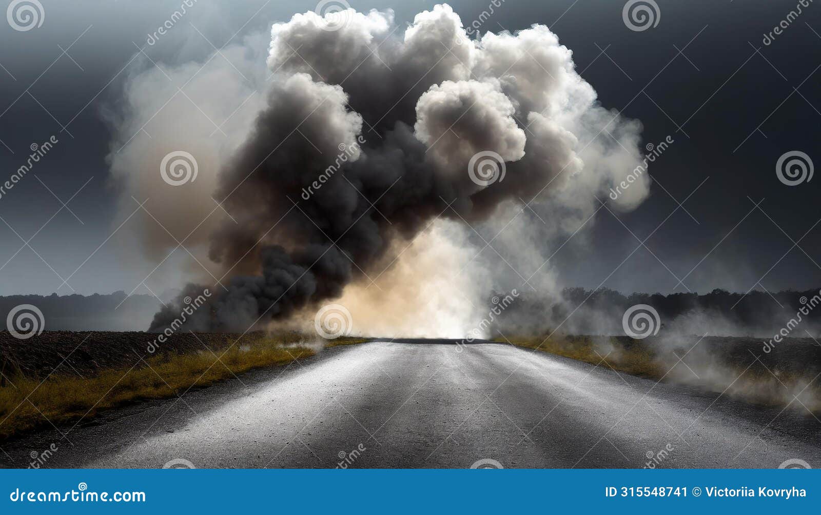 Smoke Effect after Explosion. Dust Cloud Stock Illustration ...