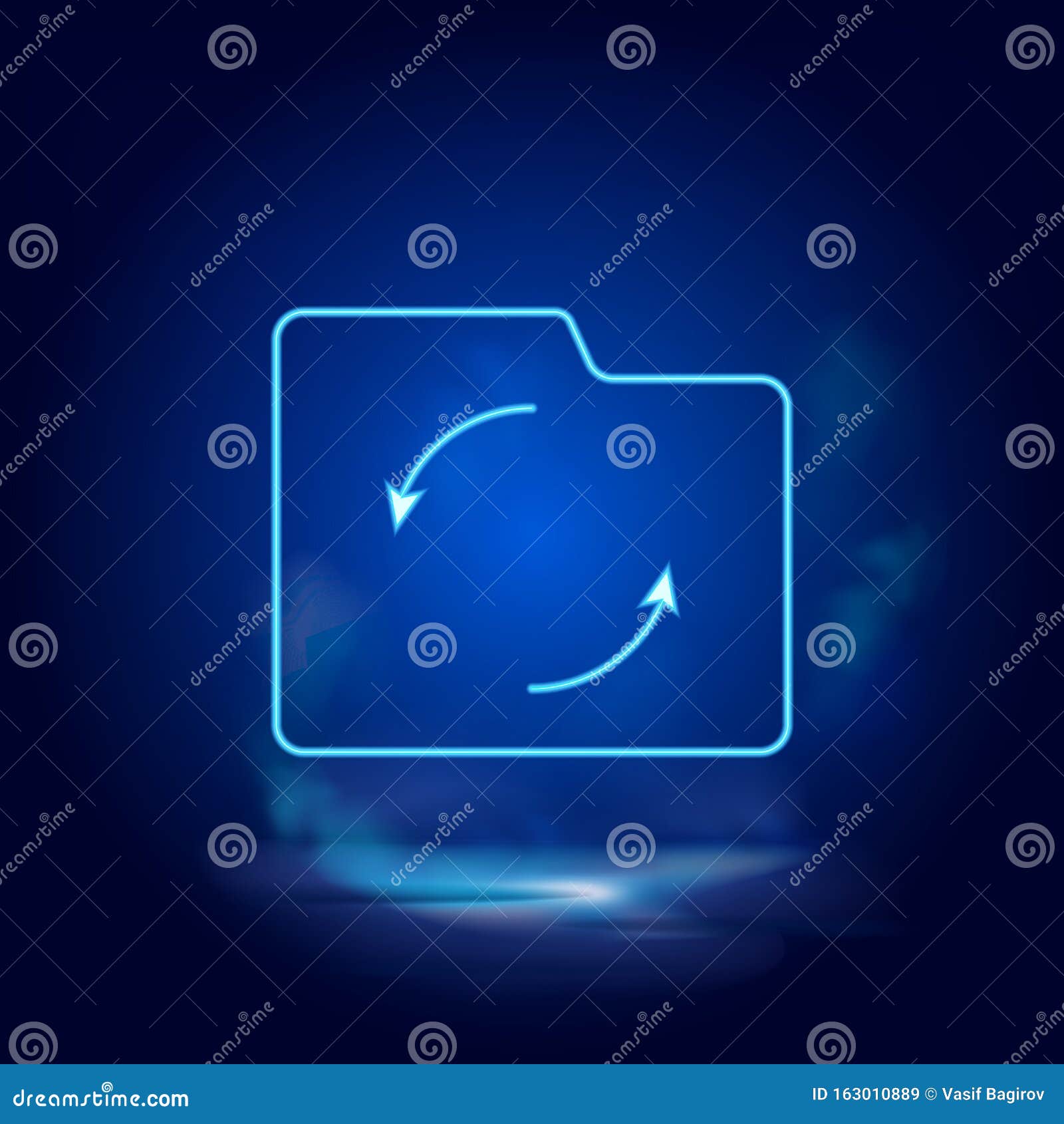 Folder Sync Icon Black Line Art Vector Logo | CartoonDealer.com #330201310