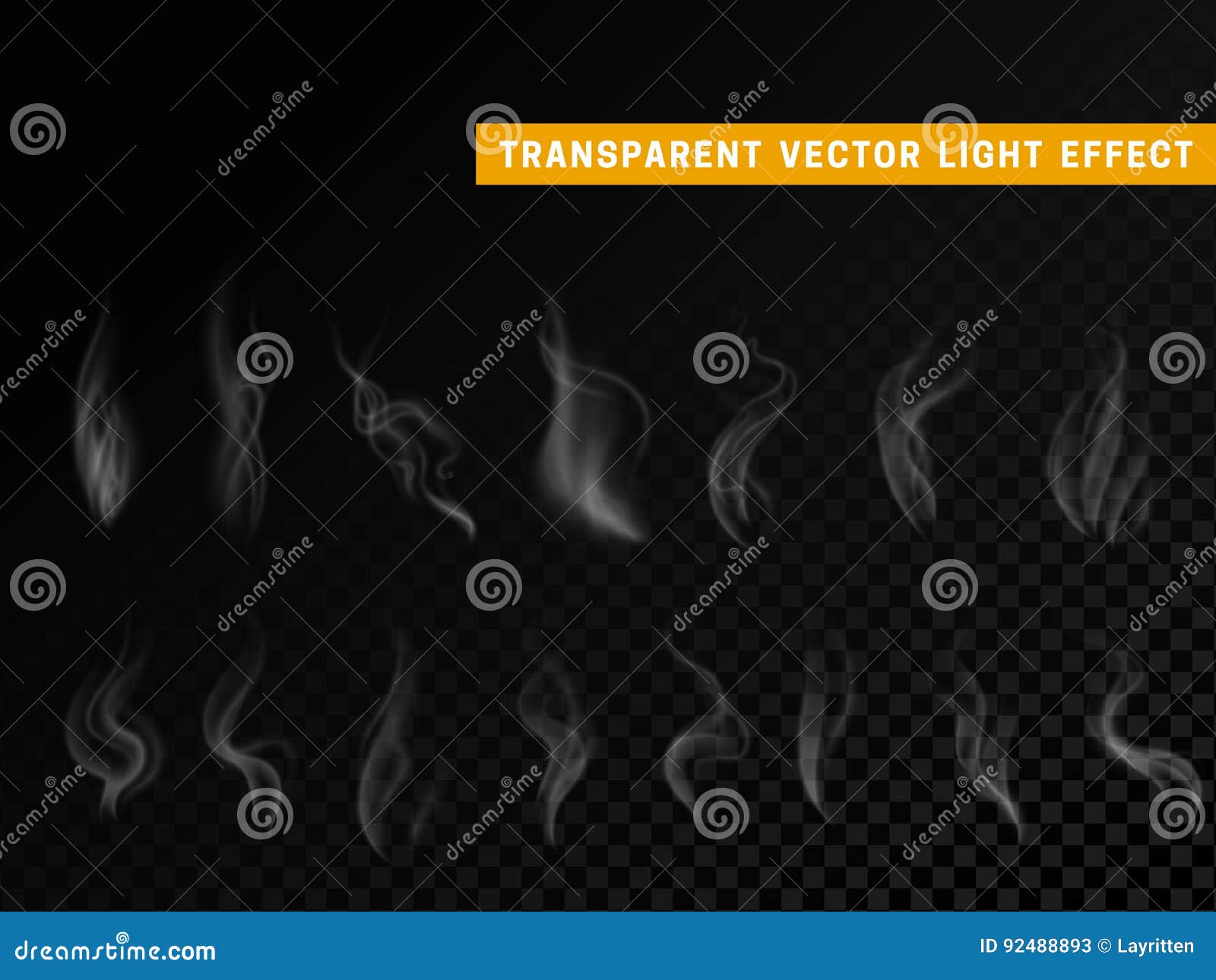 Smoke Effect Realistic Isolated. Transparent Background Vector ...