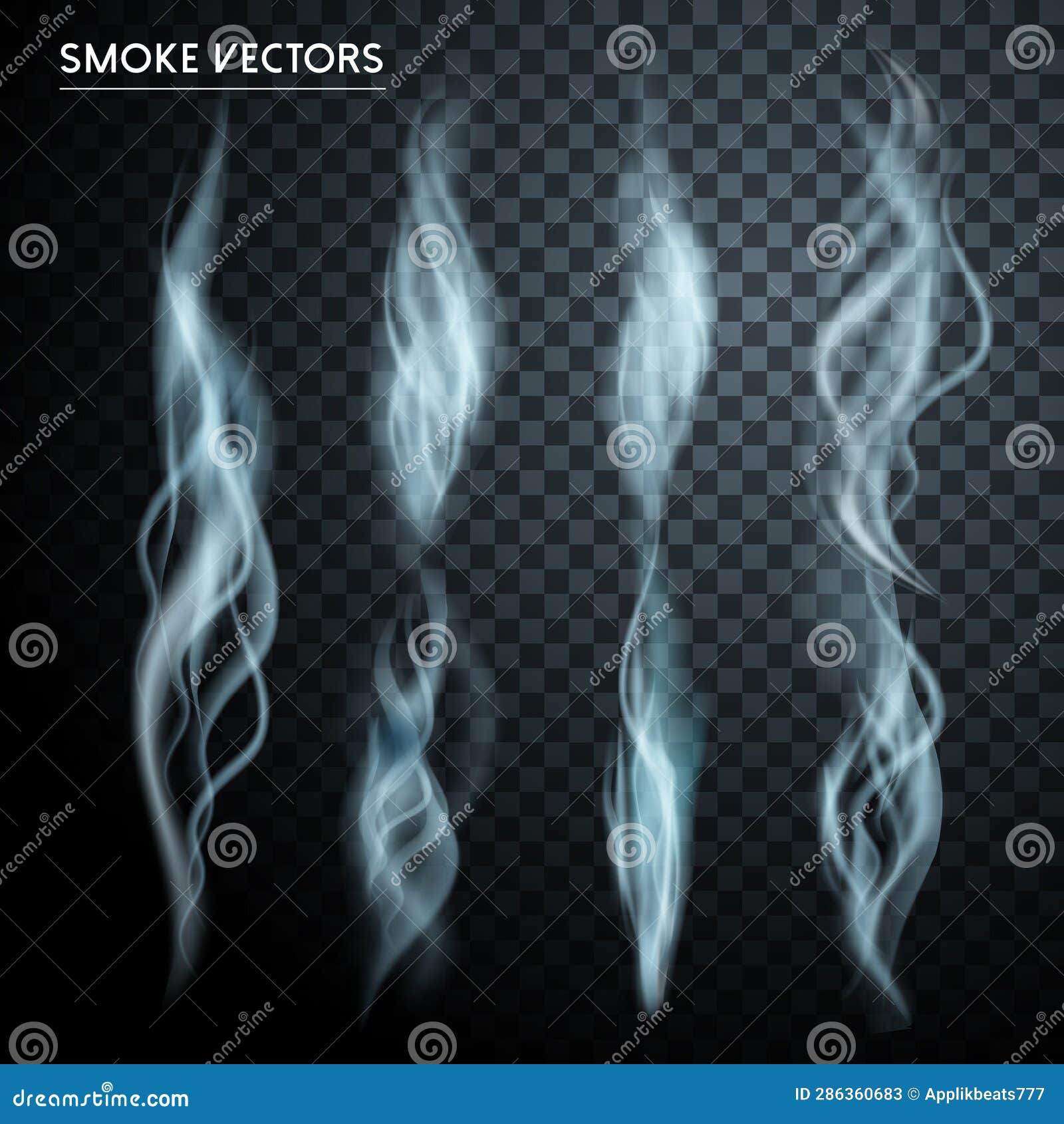 Smoke elements collection stock vector. Illustration of effect - 286360683