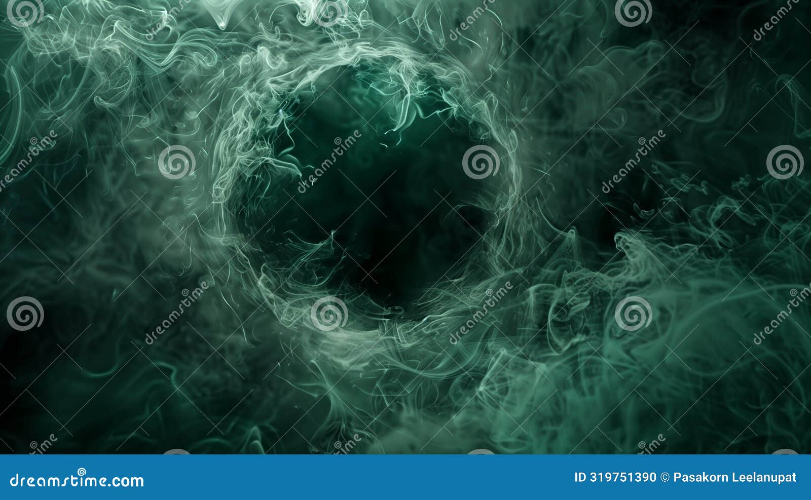 Smoke Exploding Outward from Circular Empty Center, Dramatic Smo Stock ...