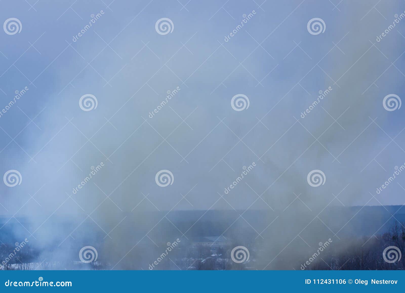 Smoke from an Exploding Shell Closes a Beautiful View Stock Photo ...