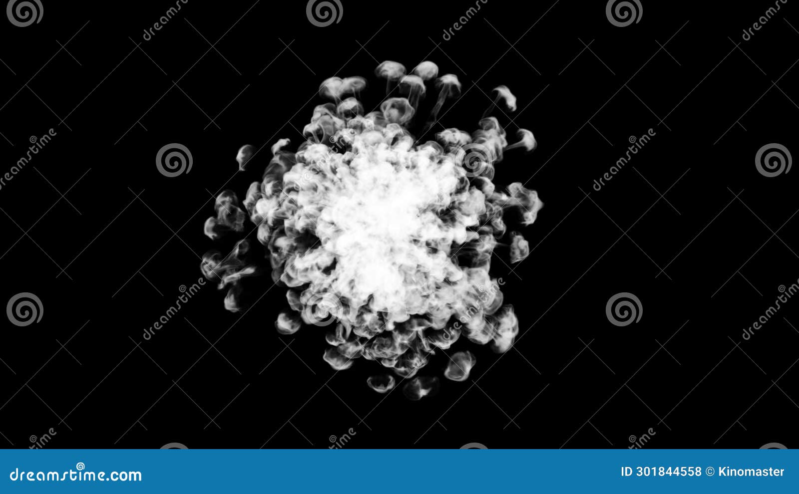 Abstract White Smoke Explosion Creating Scattered Transparent Streams ...