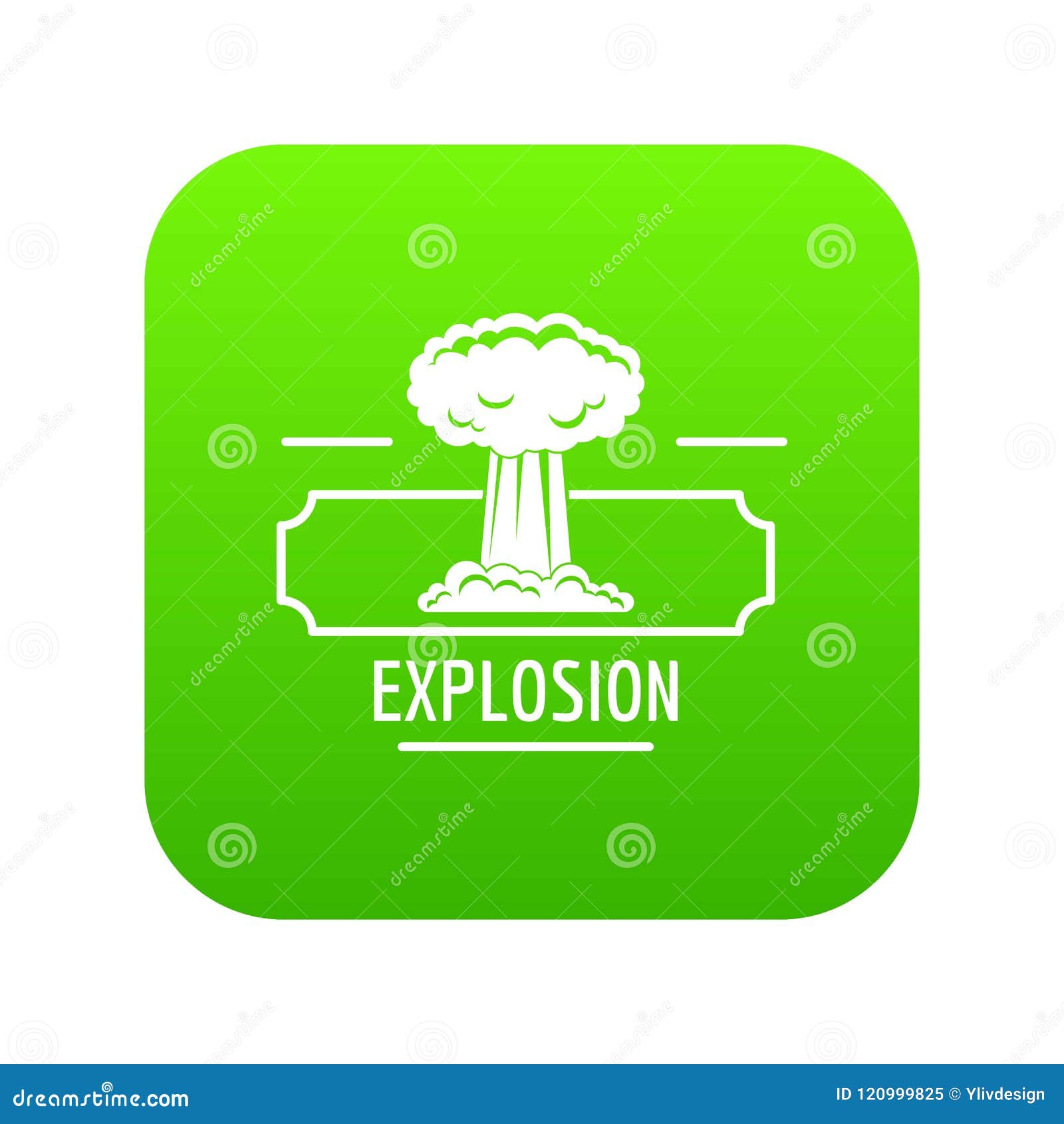 Smoke Explosion Icon Green Vector Stock Vector - Illustration of ...