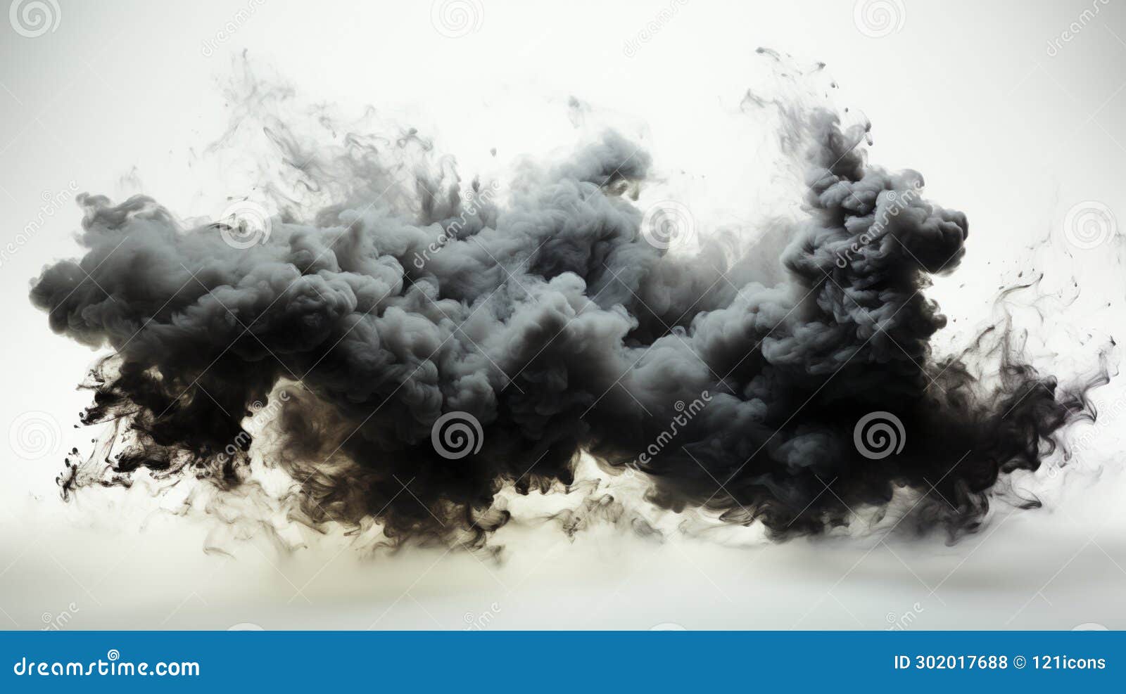A Smoke Explosion Isolated on Transparent Background Stock Illustration ...