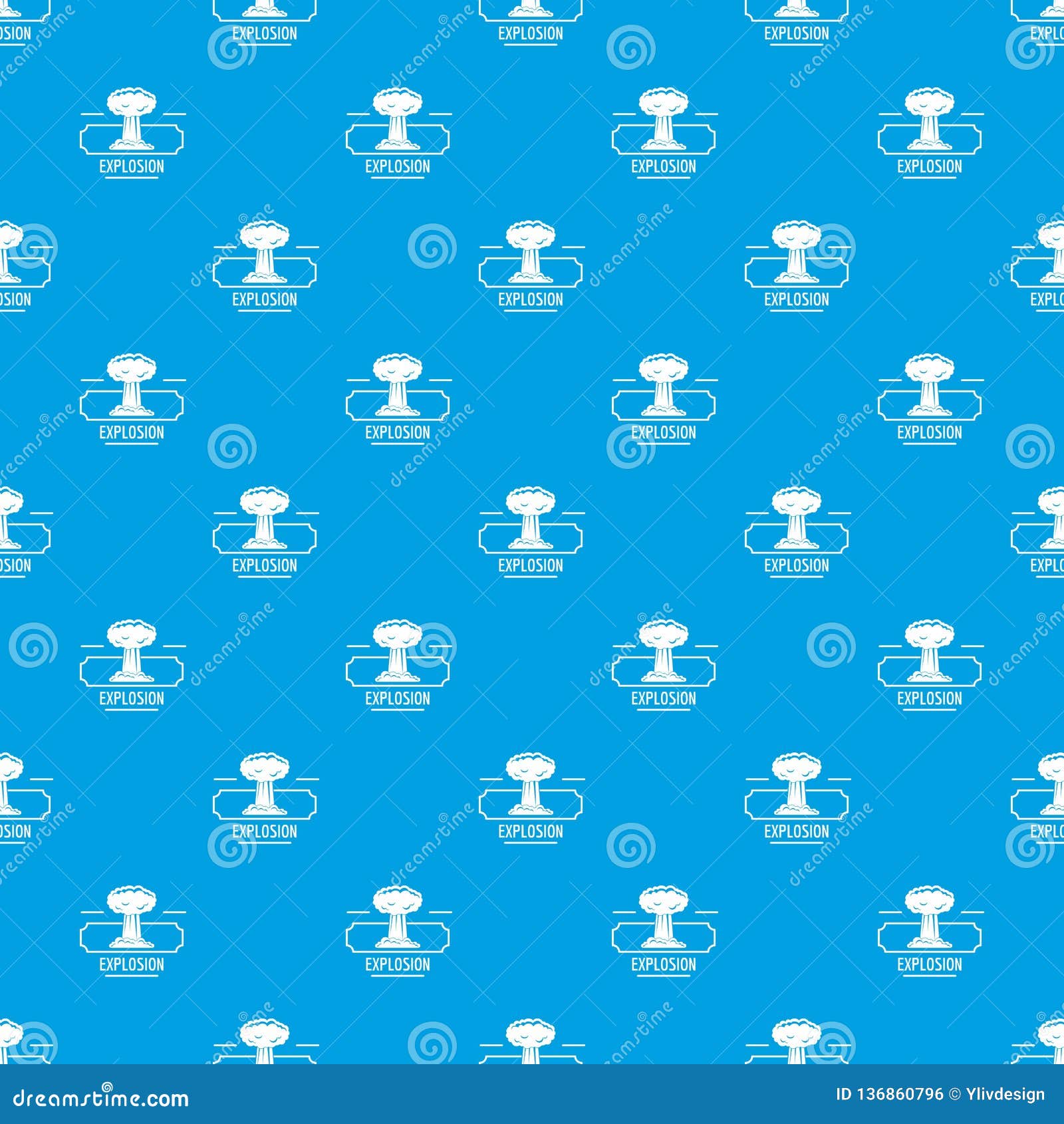 Smoke Explosion Pattern Vector Seamless Blue Stock Vector ...