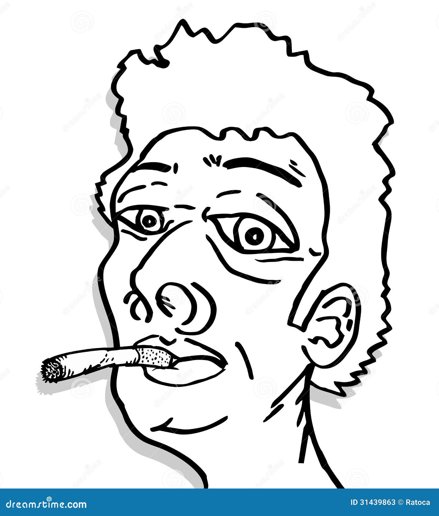 Smoke face stock vector. Illustration of cigarette, vector - 31439863