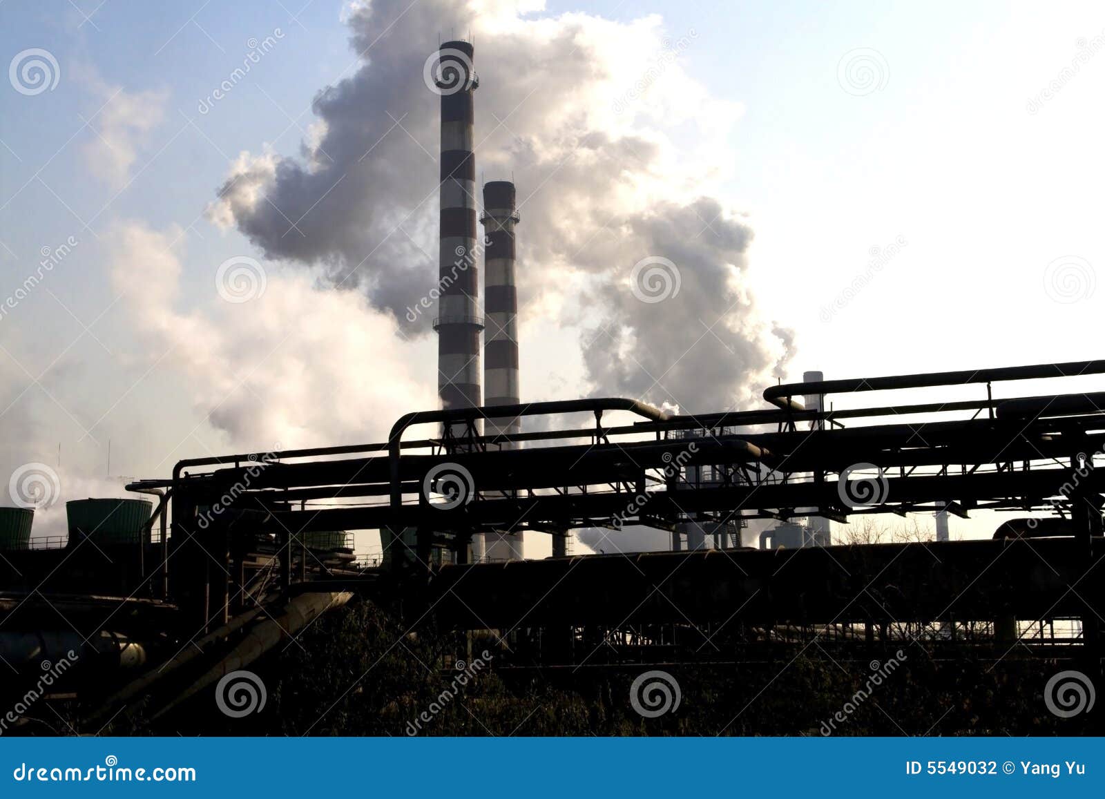 Smoke from factory chimney stock photo. Image of smog - 5549032