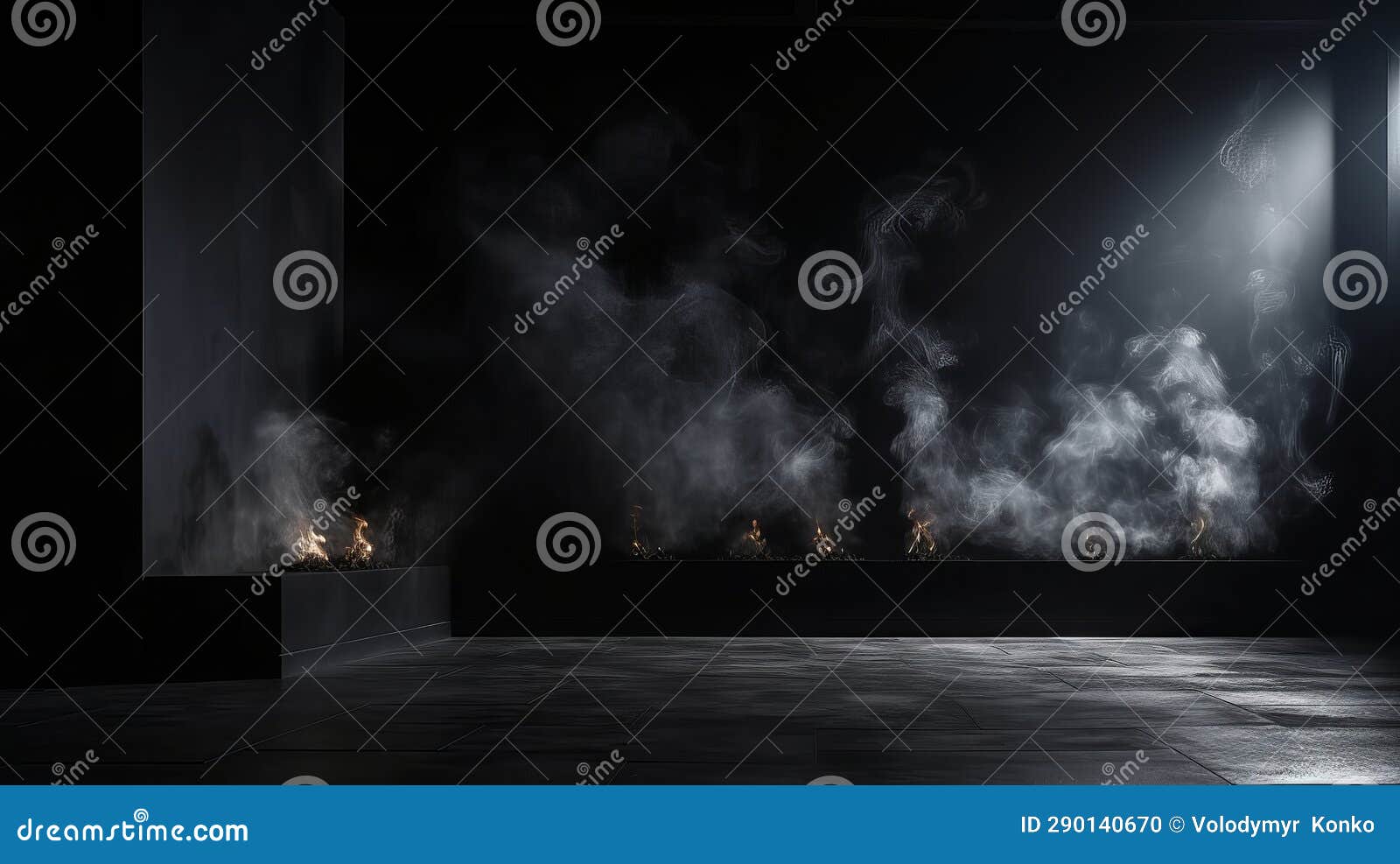 A Smoke-filled Room with Low Visibility. Generative Ai Stock Photo ...
