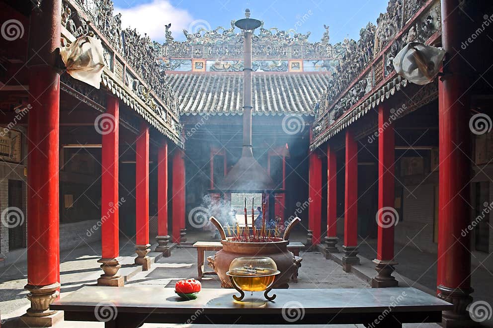 Smoke-filled temple stock photo. Image of monk, buddha - 538656