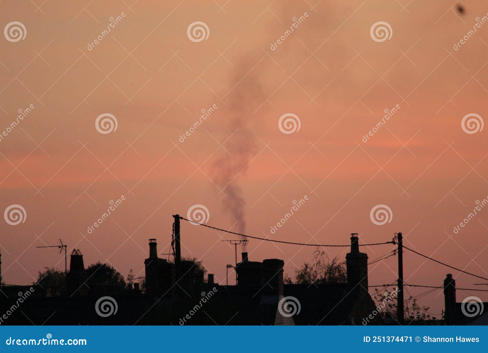 Smoke without Fire stock image. Image of morning, dusk - 251374471