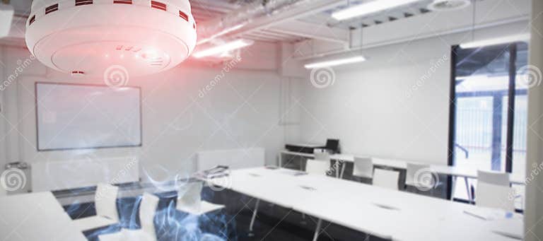 Composite Image of Smoke and Fire Detector Stock Photo - Image of ...