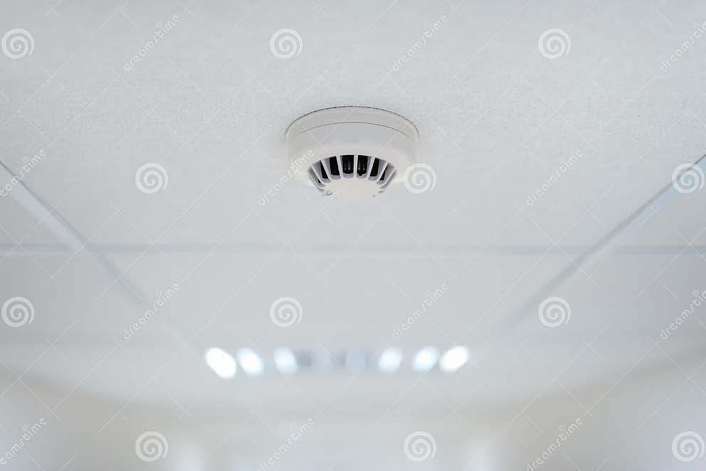 Smoke and Fire Detector Built into the Ceiling Connected To Clean Agent ...