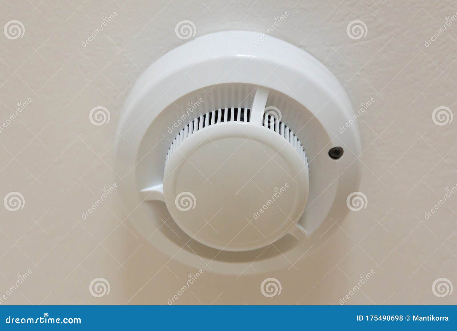 Smoke and Fire Detector, Ceiling Fire Alarm Stock Photo - Image of ...