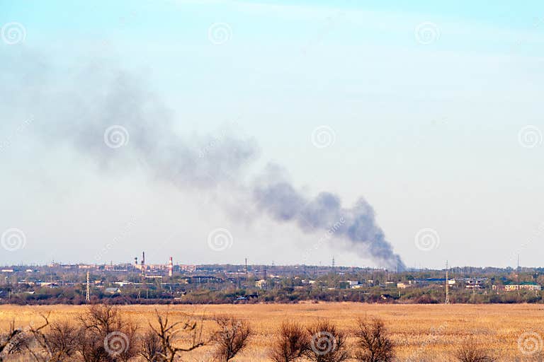Smoke from a Fire in Distance Stock Photo - Image of billow, plants ...
