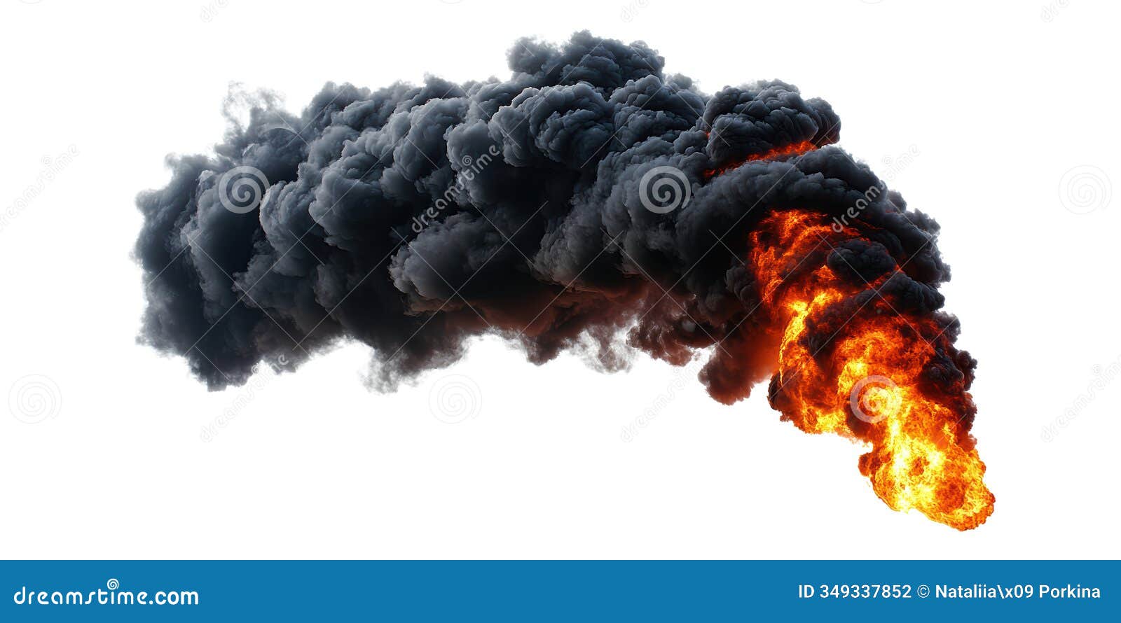 Smoke and Fire Explosion Isolated on Transparent Background Stock Photo ...