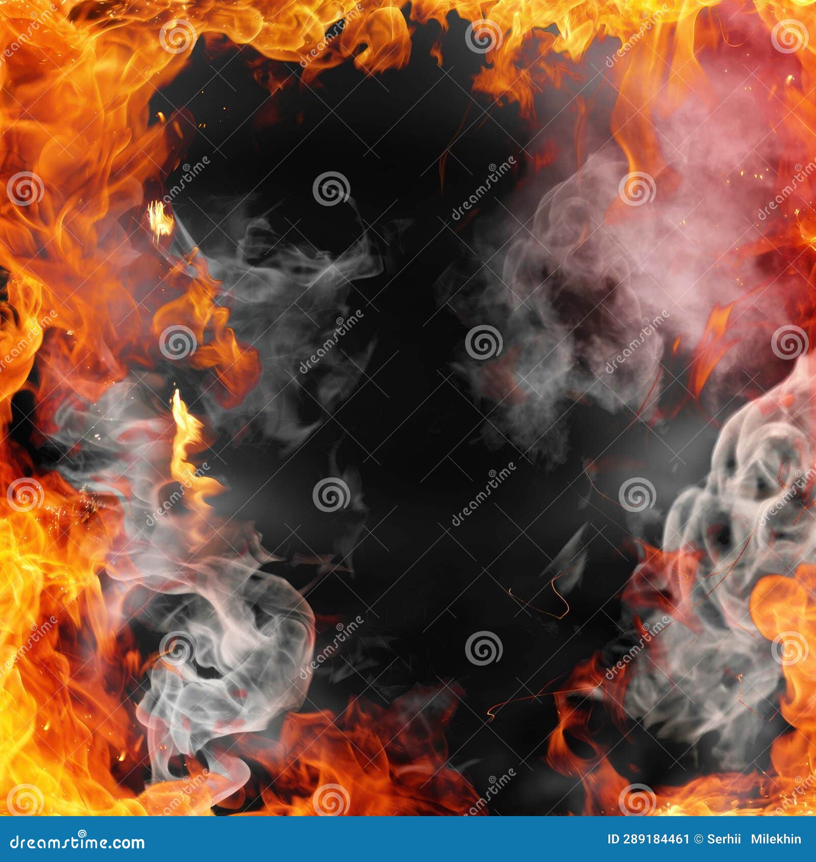 Smoke and Fire Flame on Transparent Background Stock Illustration ...