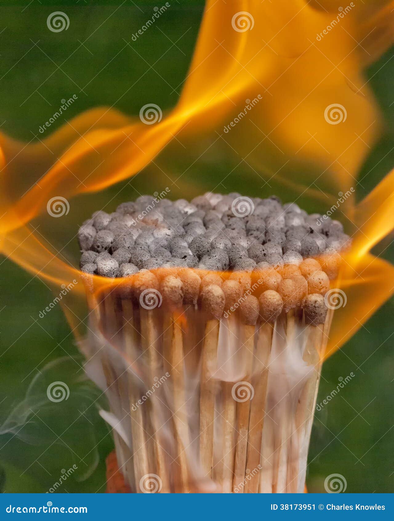 Smoke and Fire on Match Sticks Stock Image - Image of close, phosphorus ...