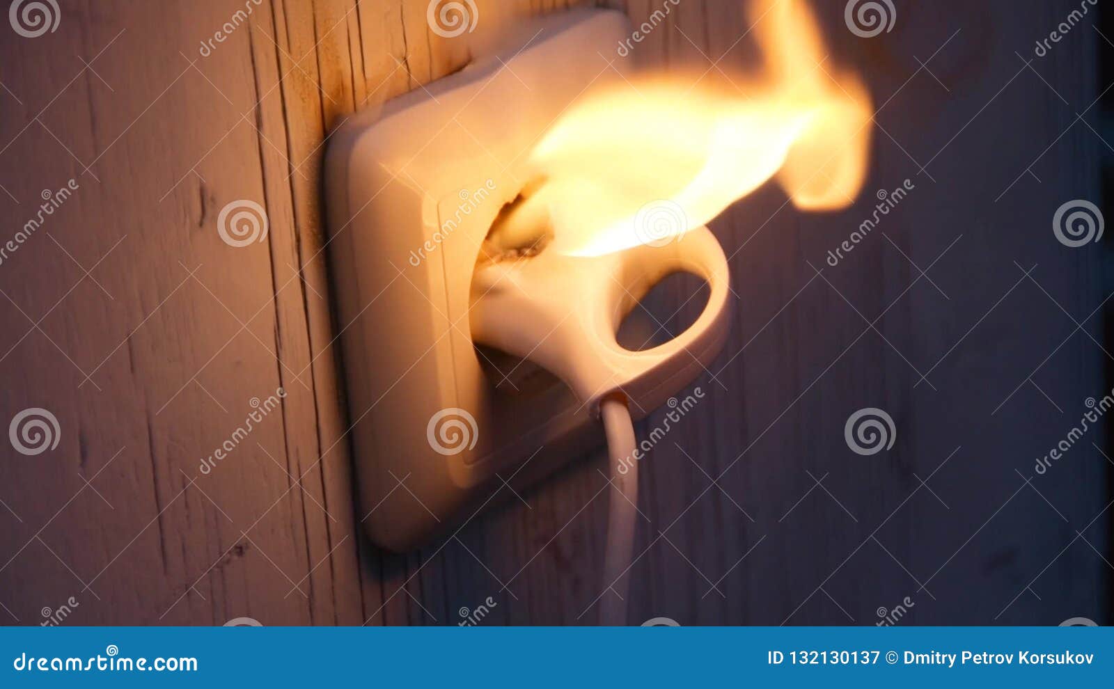 The Smoke, Fire Occurred, Short Circuit Wall Socket Stock Video - Video ...