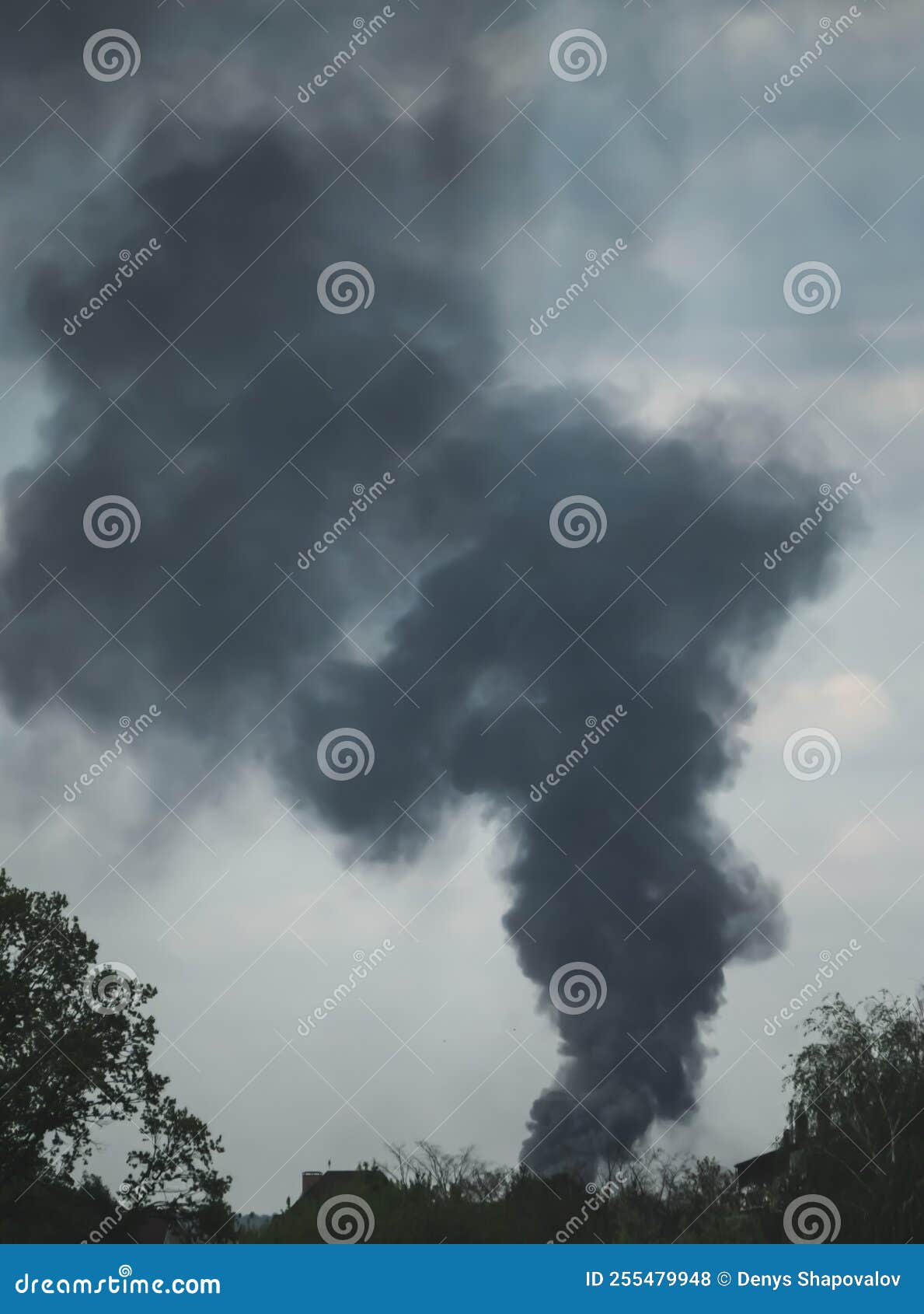 Smoke from the Fire after the Shelling of Ukrainian Cities by ...